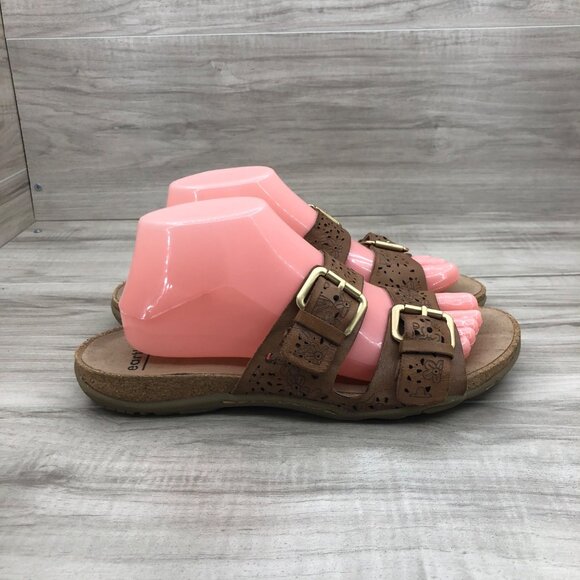 Earth | Shoes | Earth Sandals Womens M Brown Leather Slide Slip On ...
